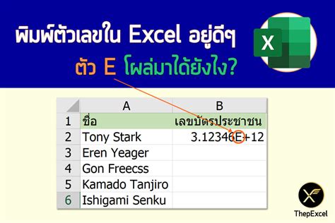 เวลาเราพิมพ์ ตัวเลขจำนวนเยอะๆ เทพเอ็กเซล Thep Excel