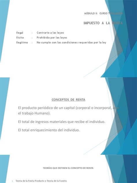 Mpdulo Ii Titulacion 1ra Parte Exp Pdf Impuesto Sobre La Renta