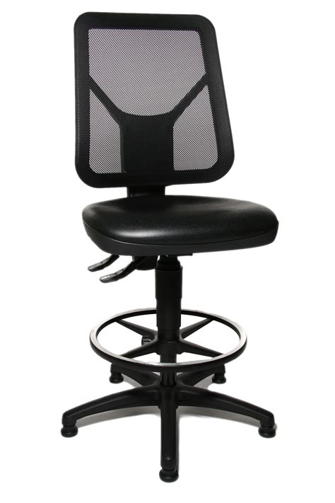 Arbeitsstuhl mit Fußring u Netz Rückenlehne jetzt bei fintabo