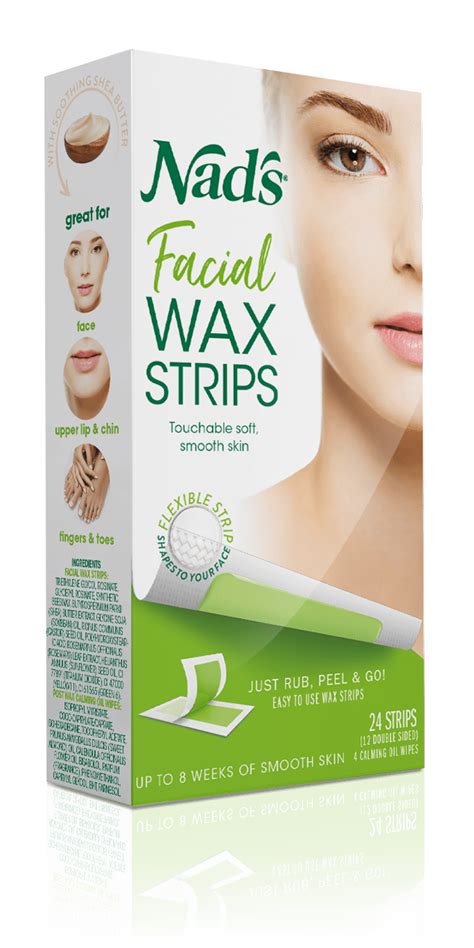 Nads Hair Removal Facial Wax Strips Pack Of 20