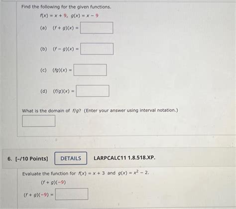 Solved Evaluate The Function For The Given Values H X Chegg Com