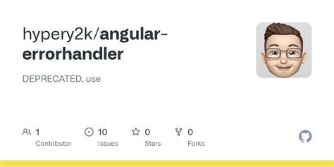 Github Hypery2kangular Errorhandler Deprecated Use