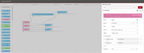How Do I Use NR To Work With A MQTT Device Trigger Node RED Home