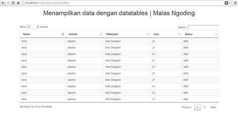Datatable