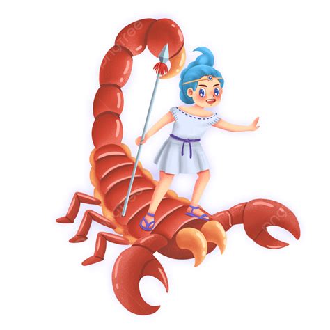 전갈자리 전갈 자리 캐릭터 소녀 Png 일러스트 및 Psd 이미지 무료 다운로드 Pngtree