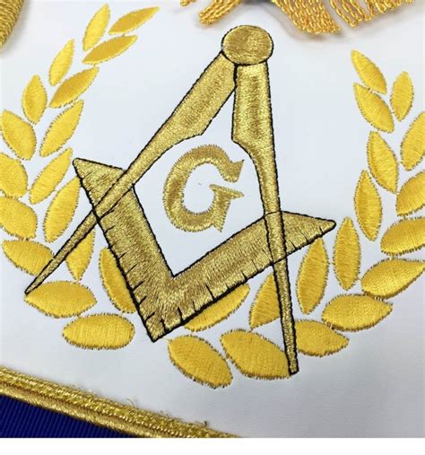 Master Mason Blue Lodge Regalia Set Royal Blue And Gold Machine