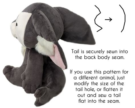 Plush Sewing Pattern Pdf Furry Anthro Stuffed Animal Manokit Etsy
