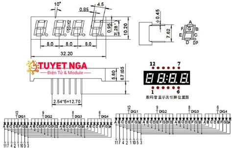 Led 7 Đoạn 0 28inch 4 Số Cathode Chung ĐiỆn TỬ TuyẾt Nga