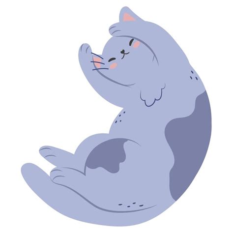 카와이 고양이 일러스트레이션 무료 Psd 파일
