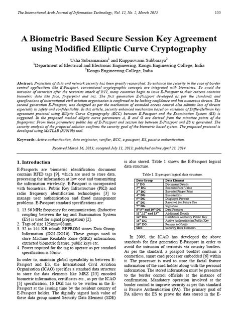 2015 A Biometric Based Secure Session Key Agreement Pdf Biometrics
