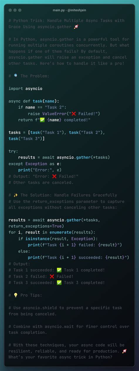 Python Asyncprogramming Codingtips Techhacks Pythontips Nitesh Jain