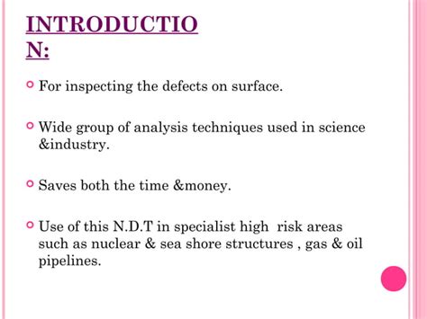 Non Destructive Testing Of Structures Ppt