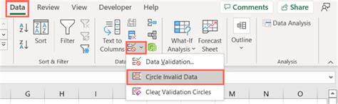 How To Circle Invalid Data In Microsoft Excel