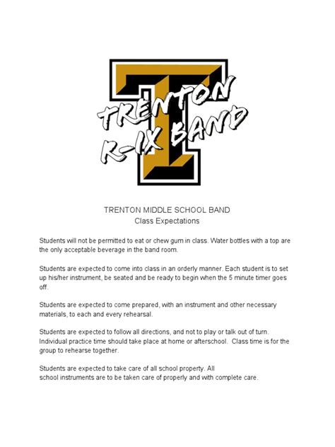 Tms Class Expectations 2 Pdf