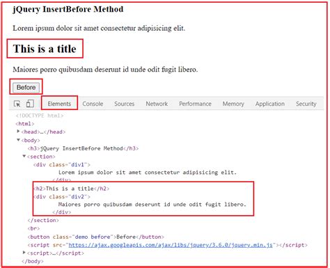 Jquery Insert Elements Before And After Dot Net Tutorials