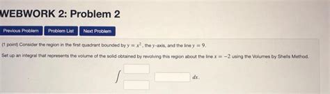 Solved Webwork 2 Problem 1 Previous Problem Problem List
