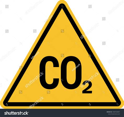 Co2 Warning Sign Carbon Dioxide Gas Stock Vector Royalty Free