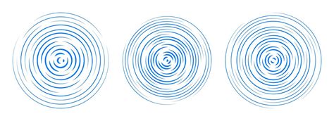 Premium Vector Blue Concentric Circle Segments Set Rippled Round