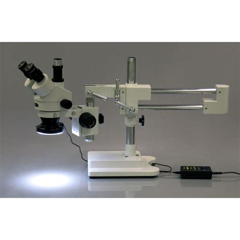 Amscope 3 5x 90x Trinocular Stereo Microscope With 4 Zone 144 Led Ring