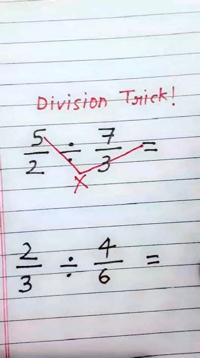 Easy Divide Fraction With The Multiple 👌 Youtube