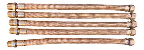 5 Mangueira Cobre 40cm Nbr 141177 Instalação Gás Gn Glp Frete grátis