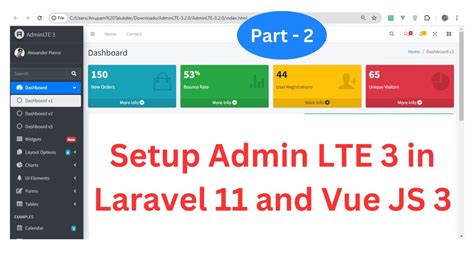 How To Setup Admin LTE In Laravel And Vue JS Project Part YouTube