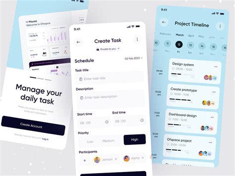 Project Management App Ui By Ofspace Uxui On Dribbble