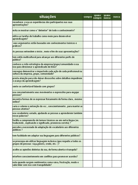 03 Teste Suas Habilidades De Facilitar Version 1 Xlsb Pdf