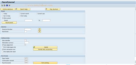 PC00 M01 CLJN SAP Tcode Payroll Journal