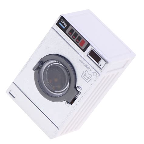 Tiny Washing Machine For Dollhouse Mini Electric Washer Dryer Model