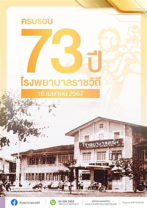 ครบรอบ 73 ปี โรงพยาบาลราชวิถี กรมการแพทย์ Facebook