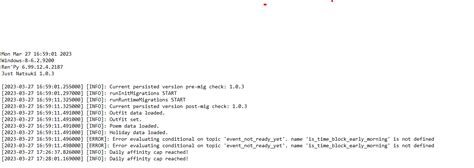 BUG REPORT There Is An Error In The Log But Im Not Sure What It