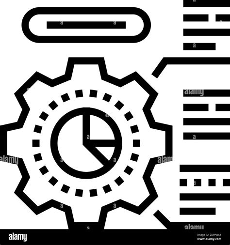 Employee Working Process Line Icon Vector Illustration Stock Vector Image Art Alamy