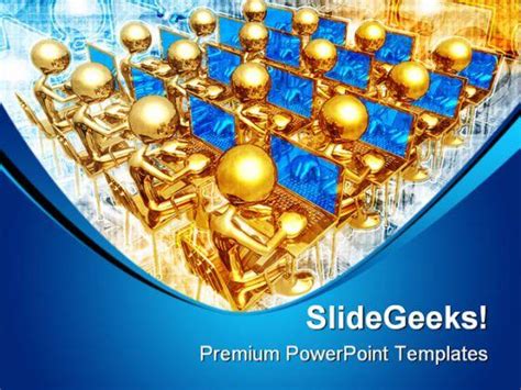 Business Networking Computer Powerpoint Templates And Powerpoint Backgrounds 0811 Graphics