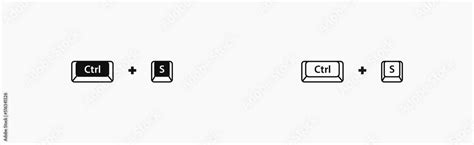 Save Keyboard Shortcut Vector Ilustration Ctrl S Vector Hotkeys Stock Vector Adobe Stock