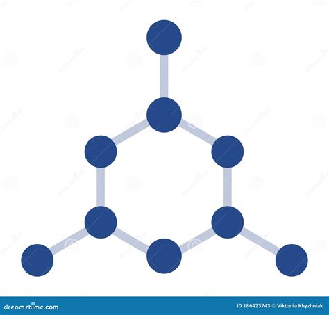 Chemical Compound Model Vector Icon Flat Isolated Stock Vector