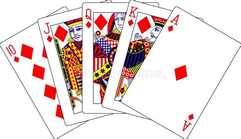 Royal Flush Spades Playing Cards Stock Vector Illustration Of