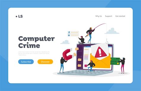 Premium Vector Cyber Crime Password Phishing Landing Page Template