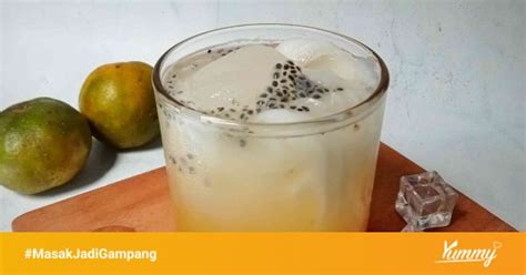 Resep Es Degan Jeruk Selasih Sederhana Rumahan Di Yummy App