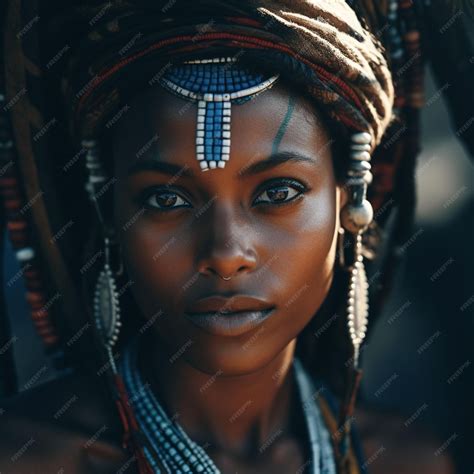 Premium Photo Close Up Portrait Of A African Woman