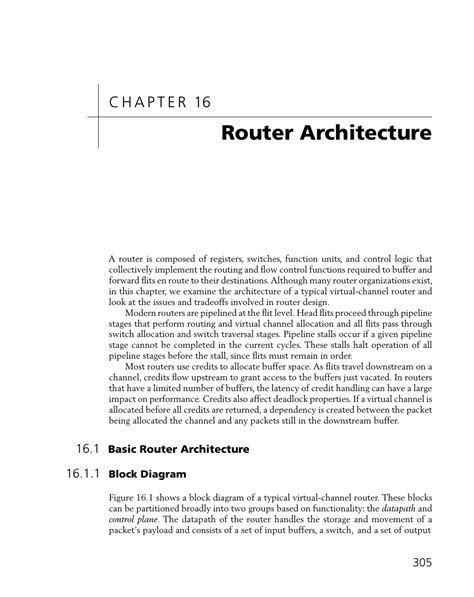 Chapter 16 Router Architecture Principles And Practices Of
