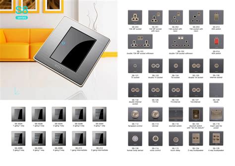 Wholesale Tack Click Button 1gang 1way Electric Light Switches Board