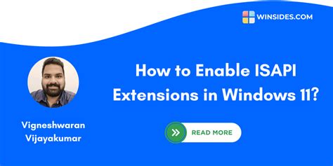 Easy Way To Enable Isapi Extensions In Windows 11 Dev Community