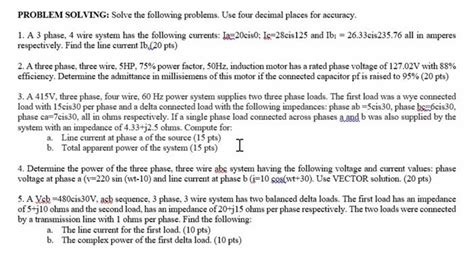 Solved Problem Solving Solve The Following Problems Use