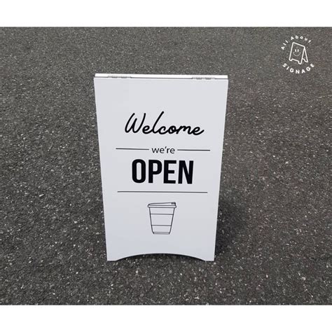 ป้ายเปิด ปิด ป้ายตั้งพื้น 2 หน้า สไตล์เกาหลี มินิมอล Minimal Sign Stand