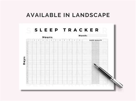 Sleep Tracker Printable A4 Planner Inserts Monthly Sleep Log Sleep Tracking Sleep Journal