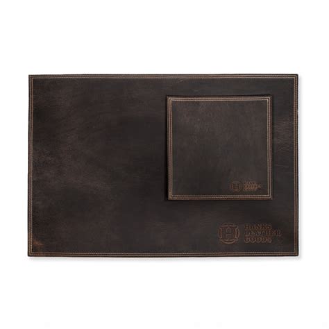 Office Accessory Premium Quality Leather Desk And Mouse Pad Set Usa Made
