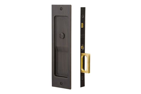 Emtek Rustic Modern Rectangular Pocket Door Mortise — Lux Door Hardware