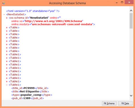 database schema query