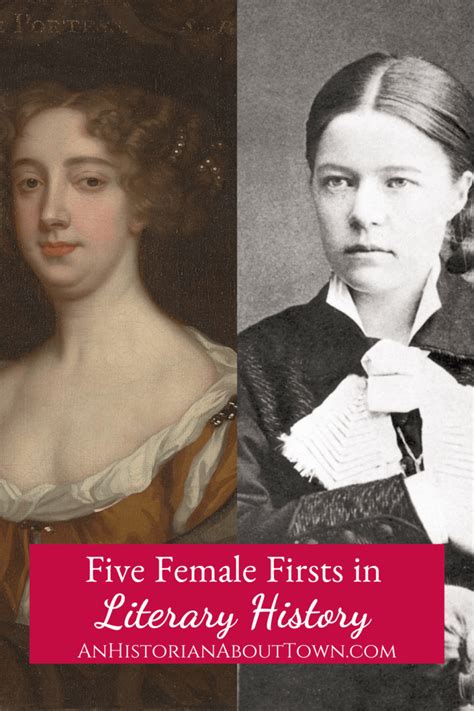 5 Female Firsts In Literary History An Historian About Town